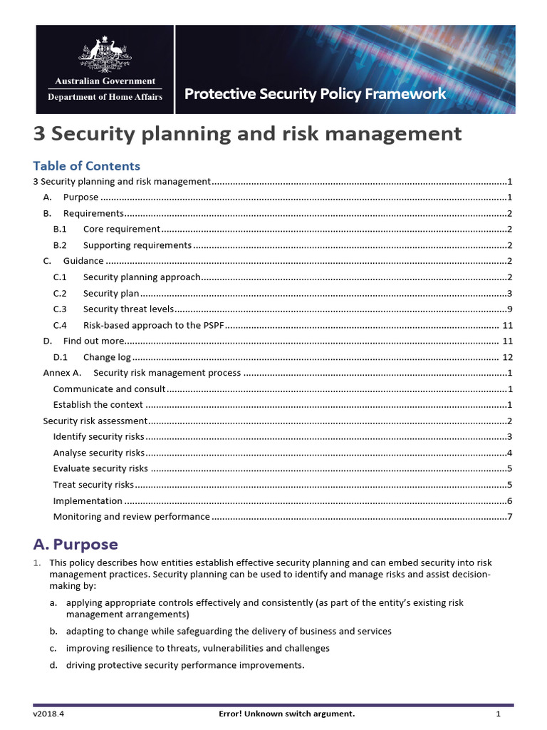 Policy 3 Security Planning and Risk Management | PDF | Risk | Risk ...