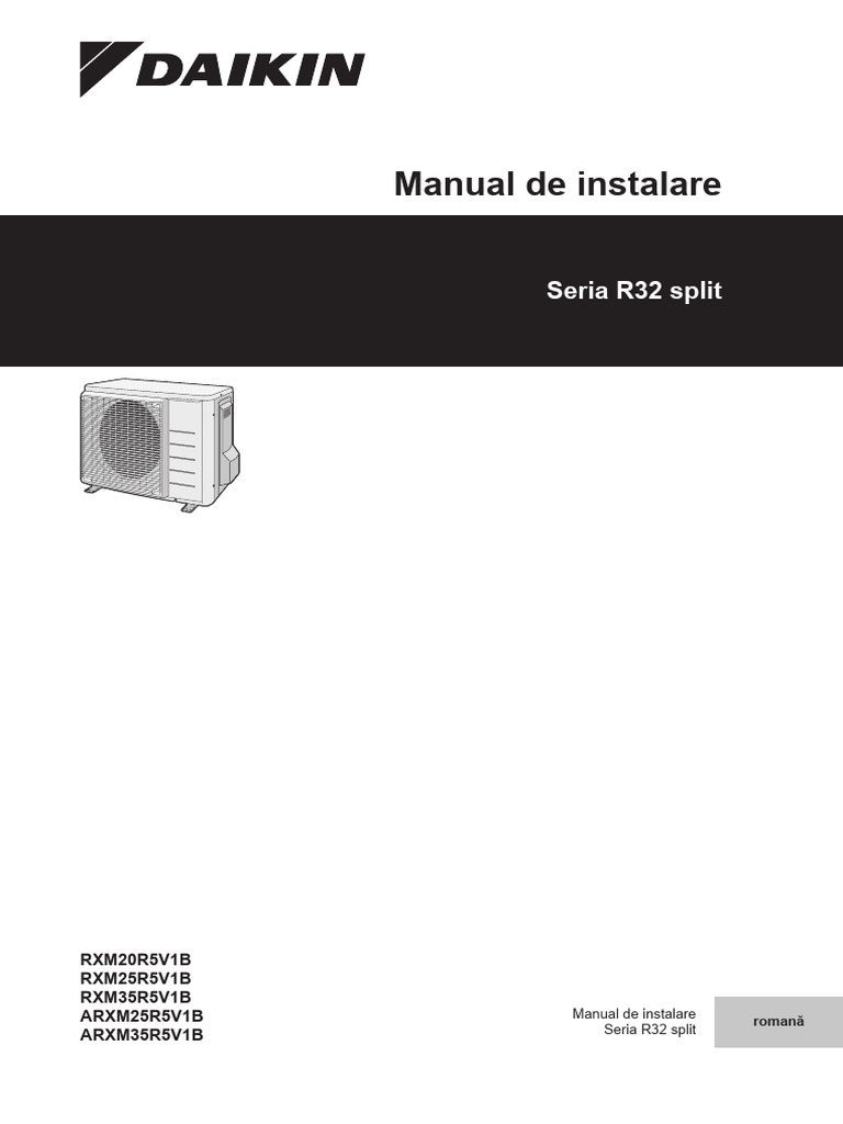 Manual de Instalare Daikin Perfera Unitati Externe RXM R 1 | PDF