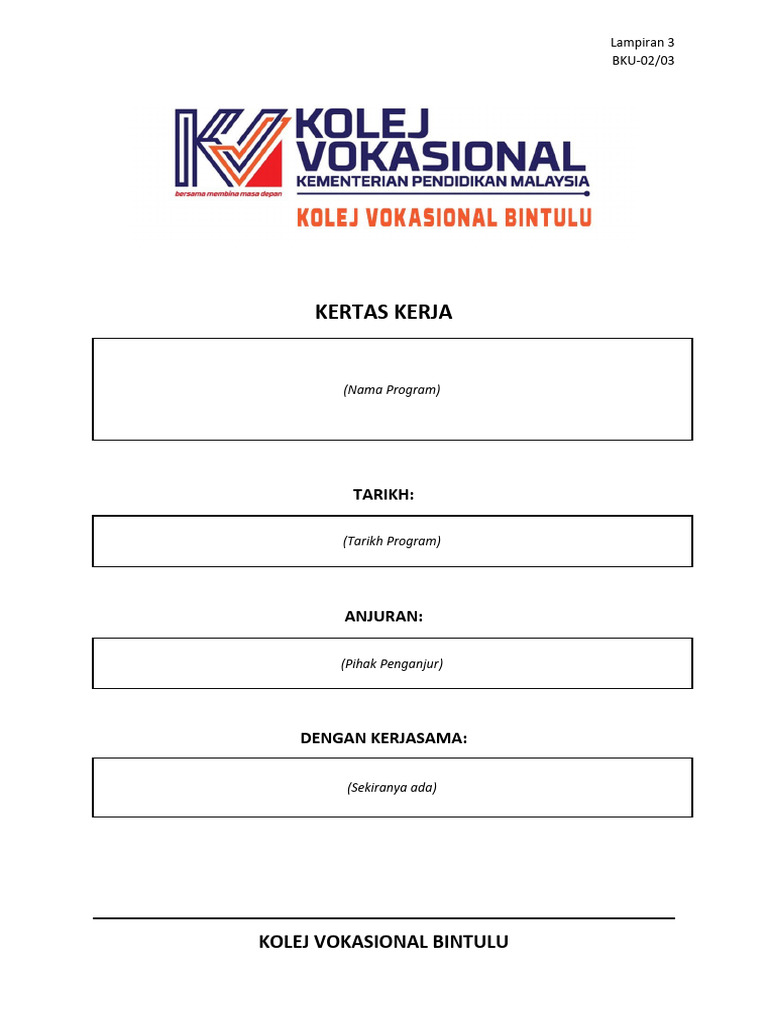 Format Kertas Kerja Program 2023 | PDF | Seni | Komputer