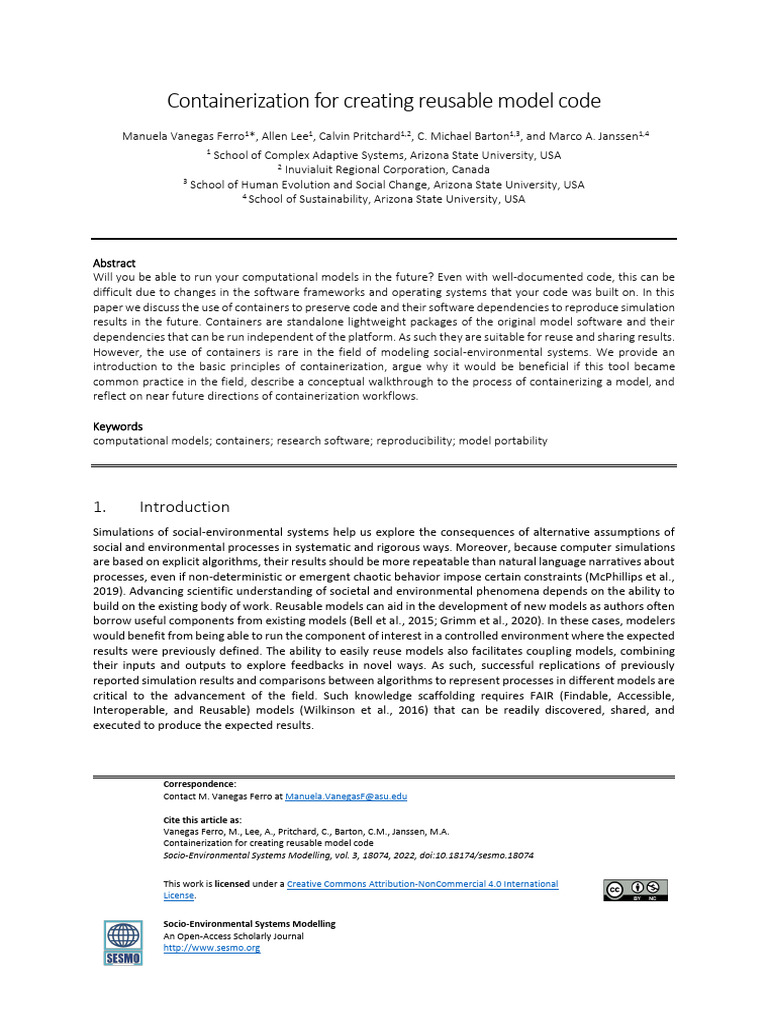 Containerization For Creating Reusable Model Code | PDF | Operating System | Computer File