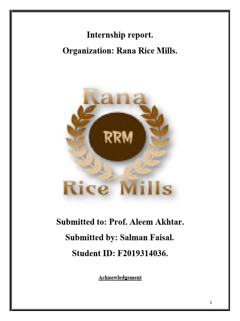 Internship Report Salman Word Modified | PDF | Job Hunting | Internship