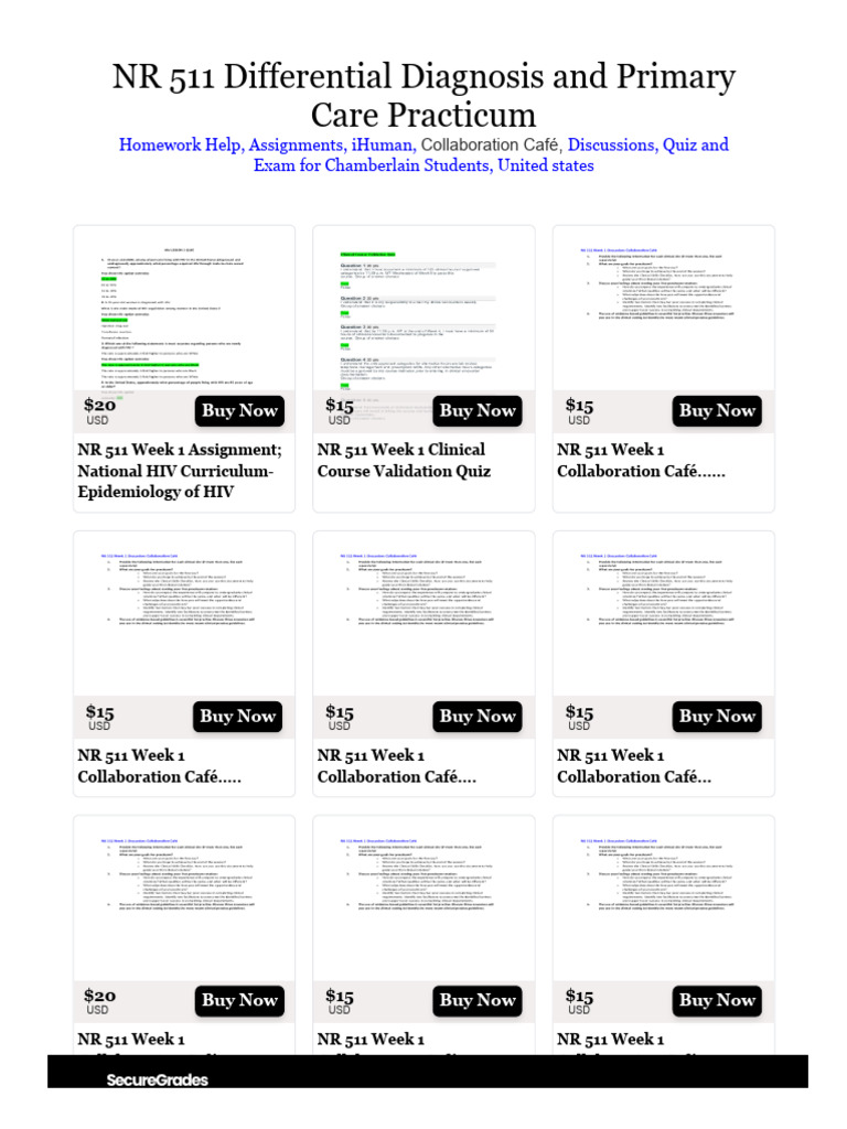 NR 511 Differential Diagnosis and Primary | PDF | Health Sciences ...