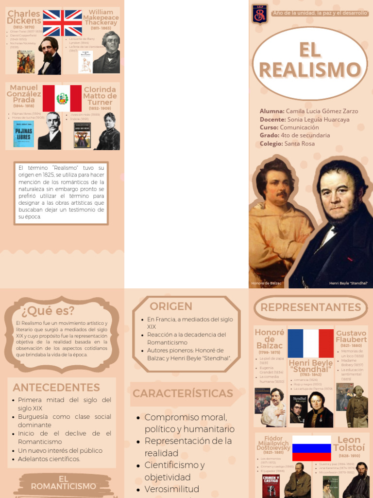 Tríptico Literatura | Descargar gratis PDF | Realismo literario