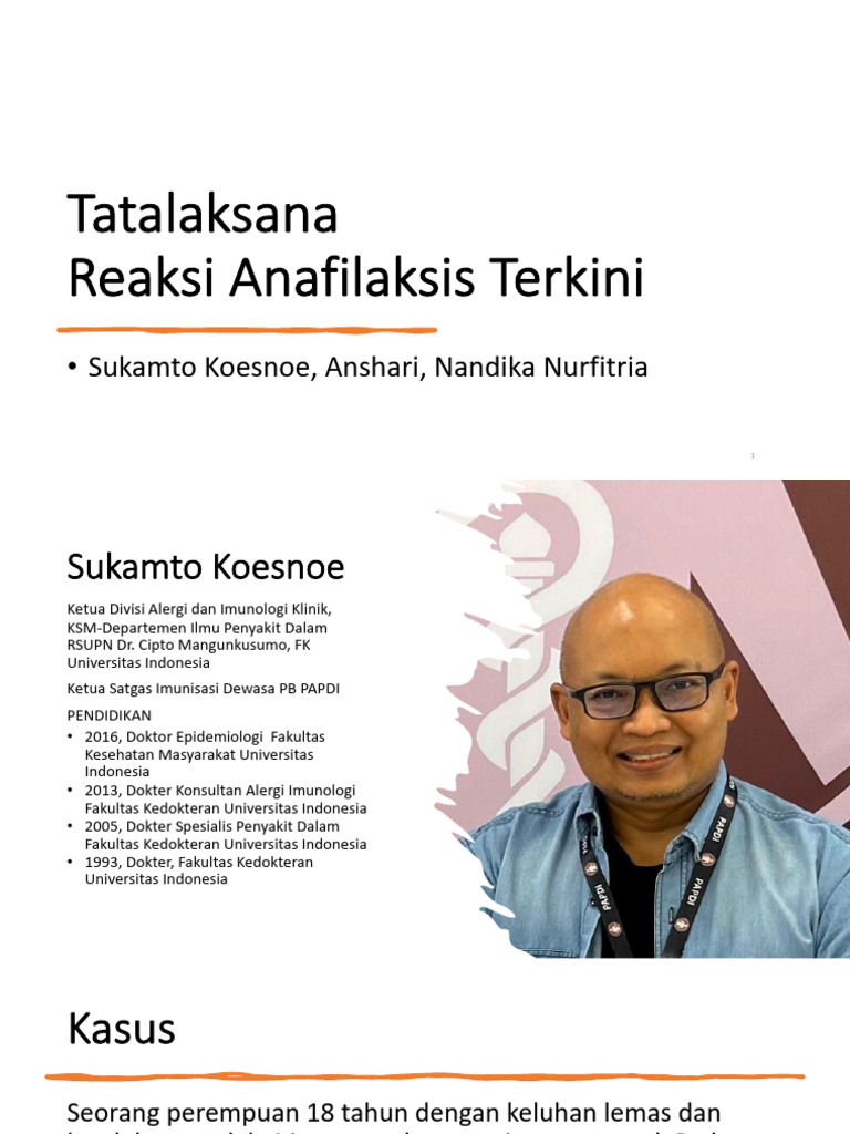 Tatalaksana Terkini Anafilaksis | PDF | Sains & Matematika