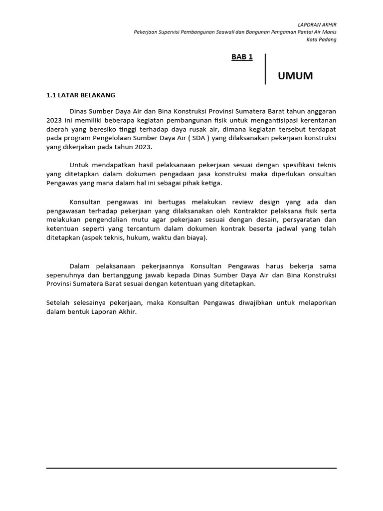 Laporan Akhir D I Gunung Nago Rev 052023 | PDF | Teknologi & Rekayasa