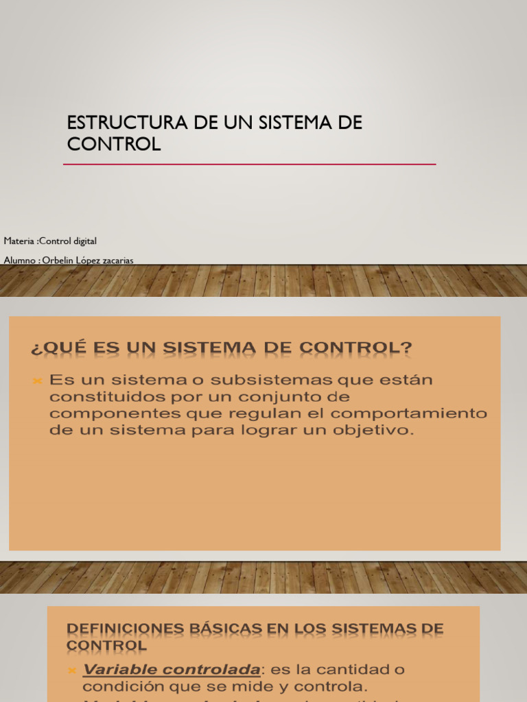 Estructura de un sistema de control | PDF