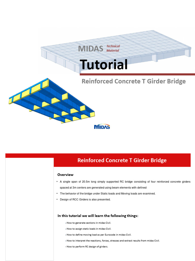 RCC T Girder Bridge As Per AASTO and Other Code | PDF | Bridge | Beam ...