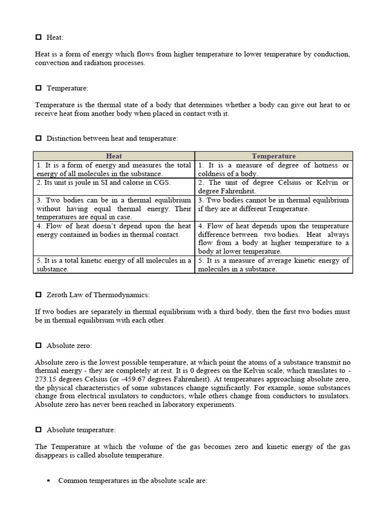 Heat | PDF | Heat | Temperature