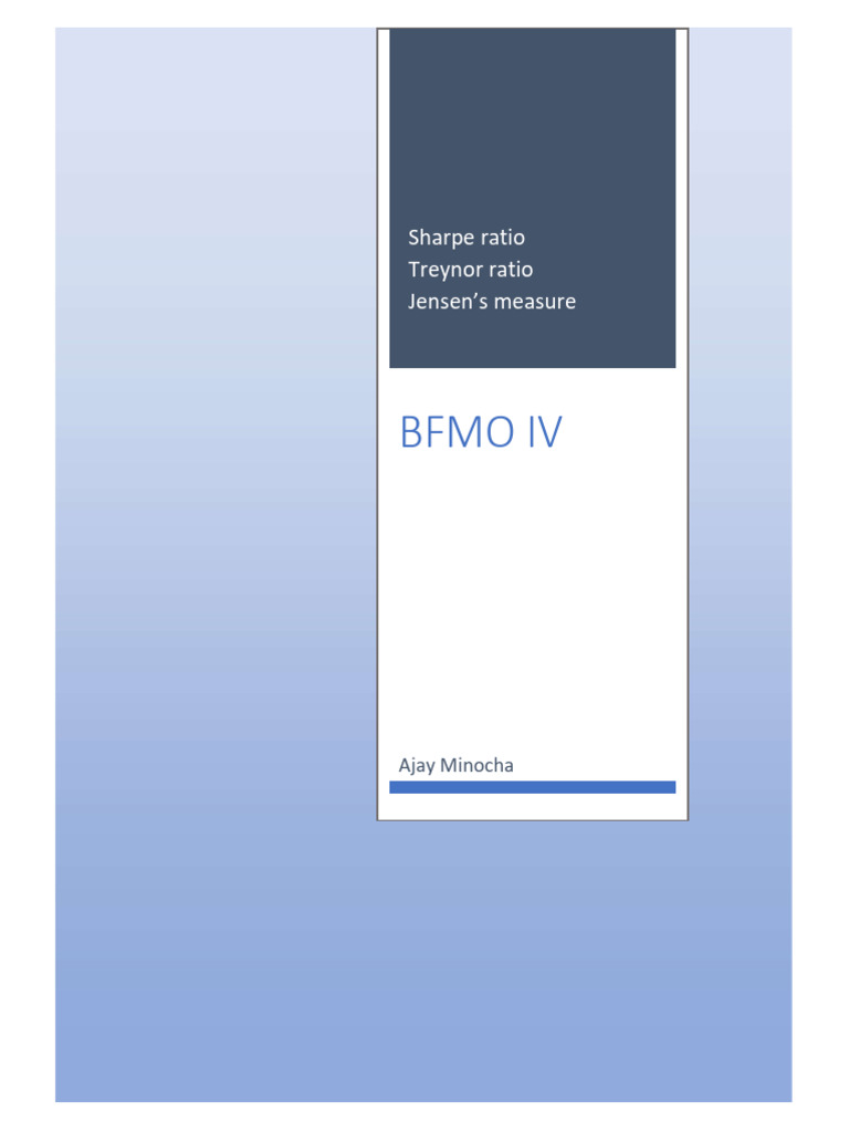 Risk-Adjusted Return Metrics Guide | PDF | Sharpe Ratio | Beta (Finance)