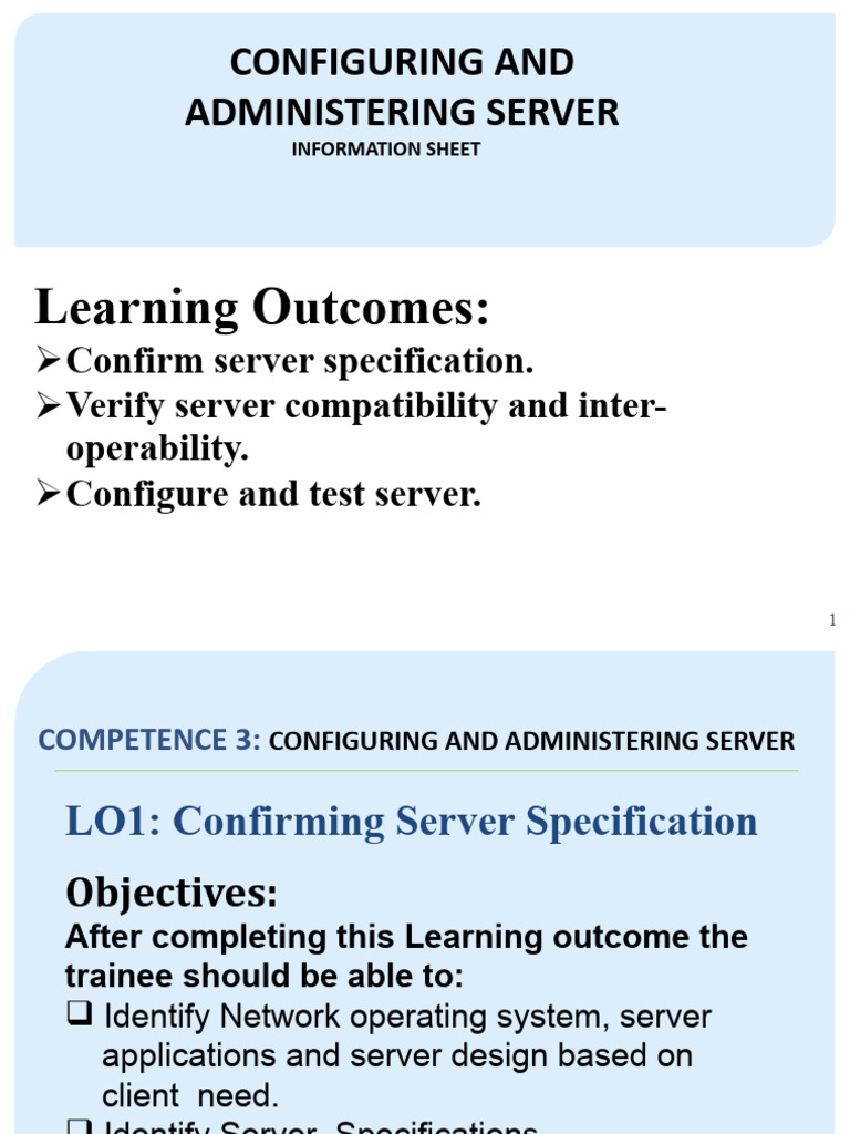 Configuring and Administering Server - Info-Sheet - PPTX (Autosaved) | PDF | Ip Address ...