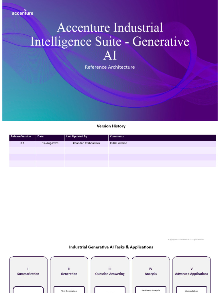 Accenture Industrial Intelligence Suite Generative AI Reference Architecture | PDF | Artificial ...