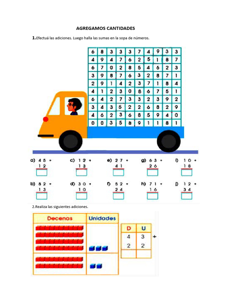 Ficha de Aplicación Mat. 19-6-24 Agregamos Cantidades | PDF