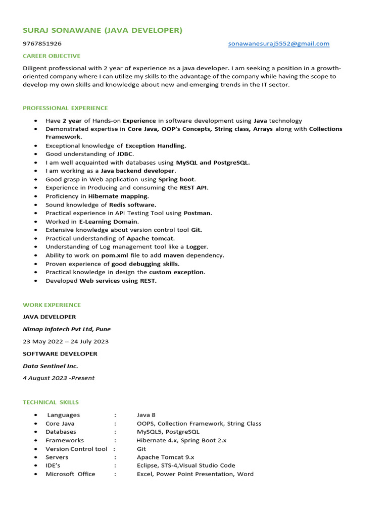 Suraj Sonvne | PDF | Databases | Java (Programming Language)