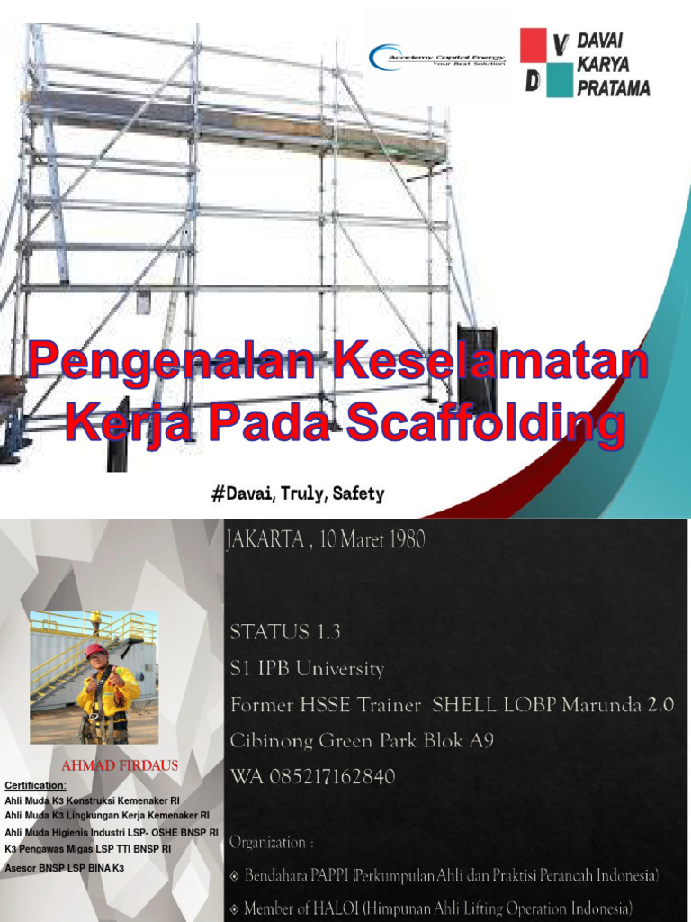 Pengenalan Bekerja Aman Pada Scaffolding ACE | PDF