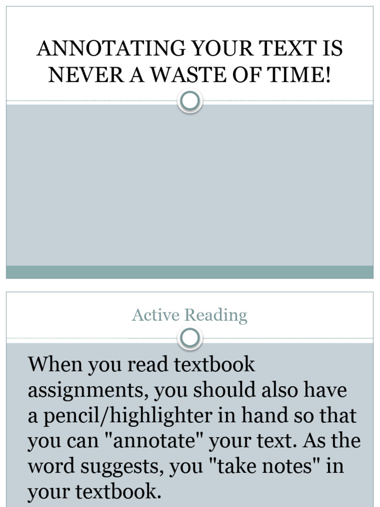 Annotation Presentation1-1-1 | PDF | Psychology | Reading Comprehension