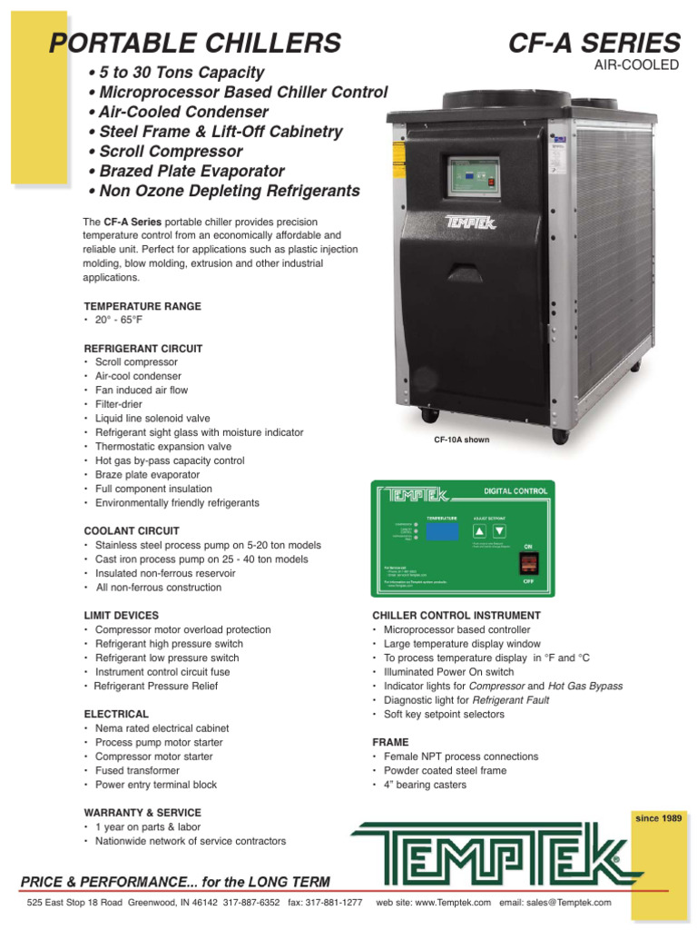 Chiller Product Data Less Than 30 Ton | PDF | Mechanical Engineering ...