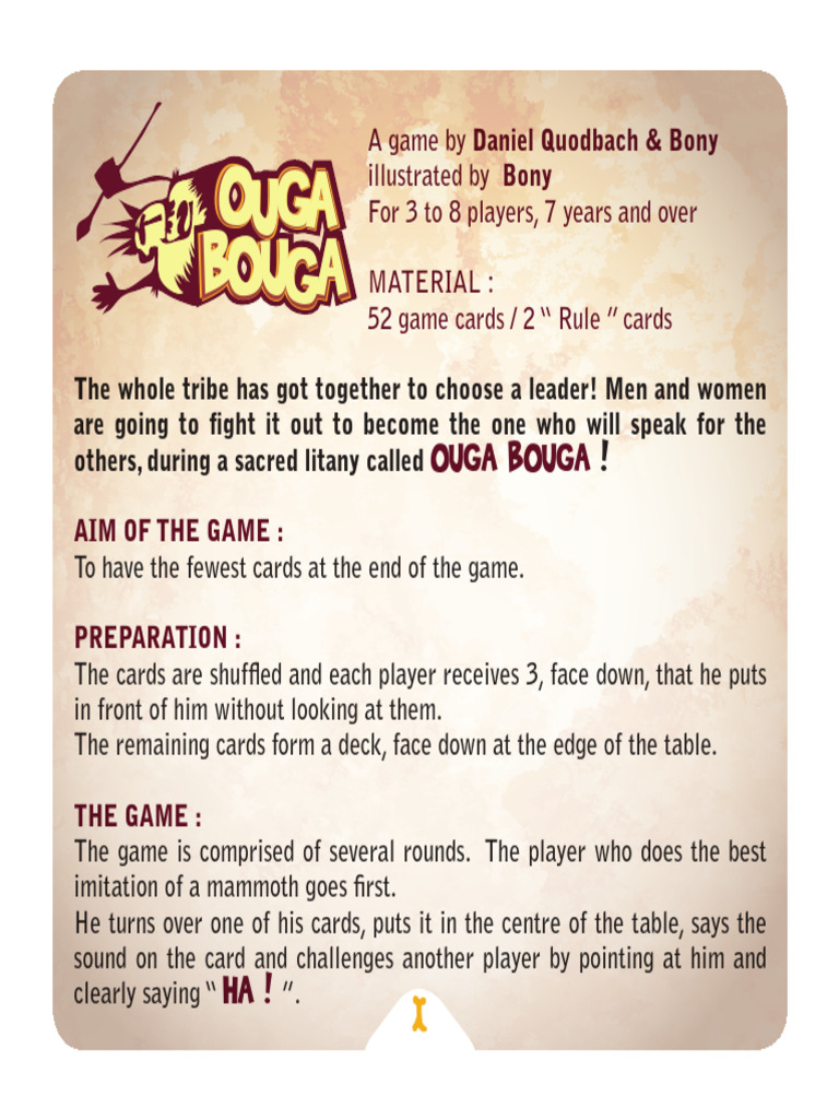 Ugga Buuga en Rules | PDF | Card Games | Games Of Chance