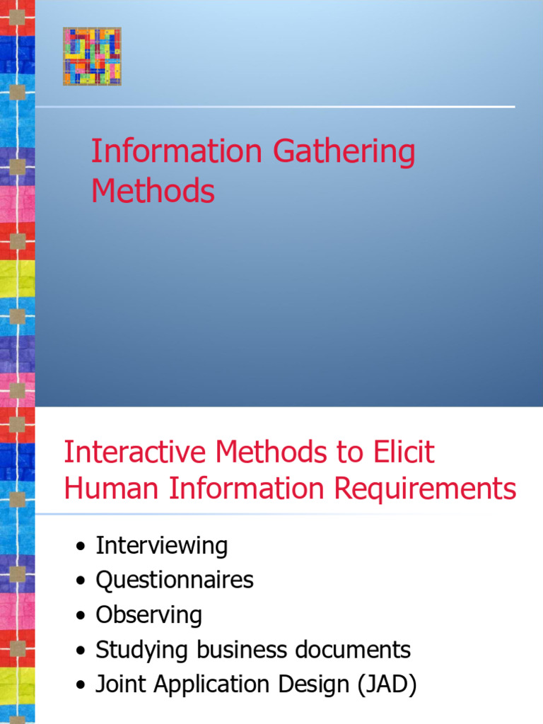 Moule 4 - Information Gathering | PDF | Questionnaire | System