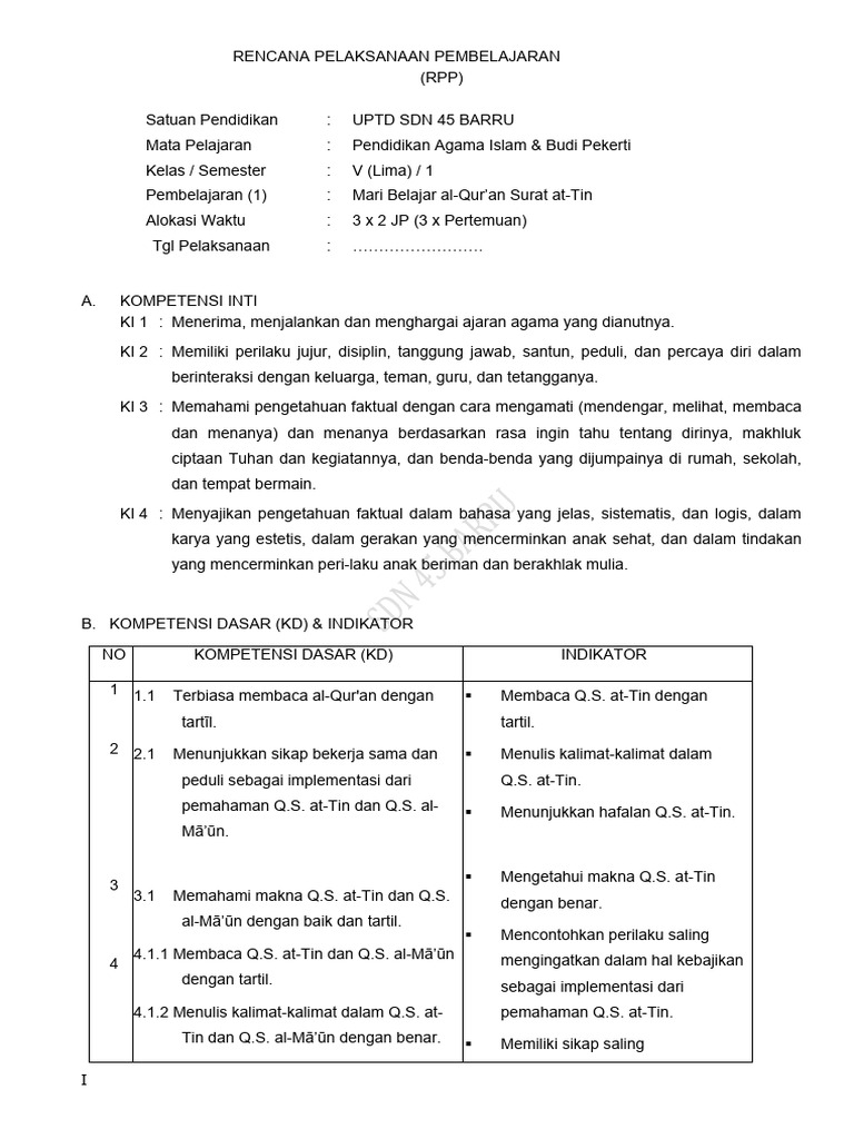 RPP Kls 5 Ganjil | PDF | Karier & Perkembangan | Seni & Disiplin Bahasa