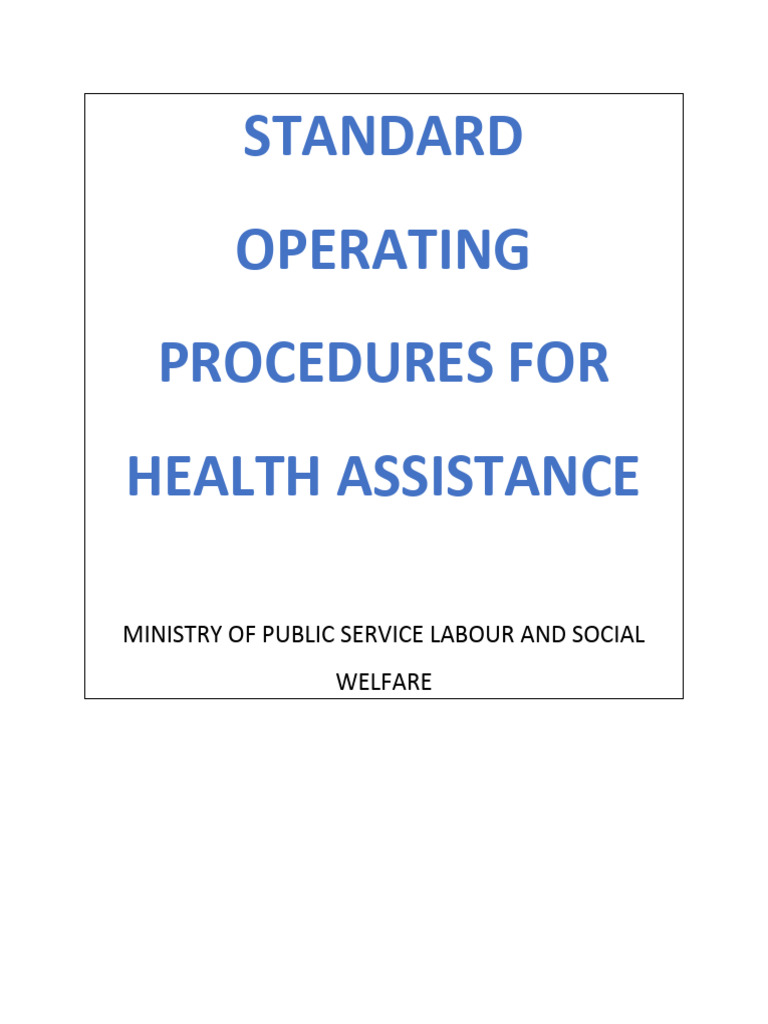 Reviewed Health Assistance SOP 2.0 | PDF | Health Care | Social Protection