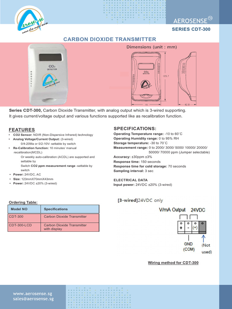 CDT 300 | PDF | Carbon Dioxide | Metrology