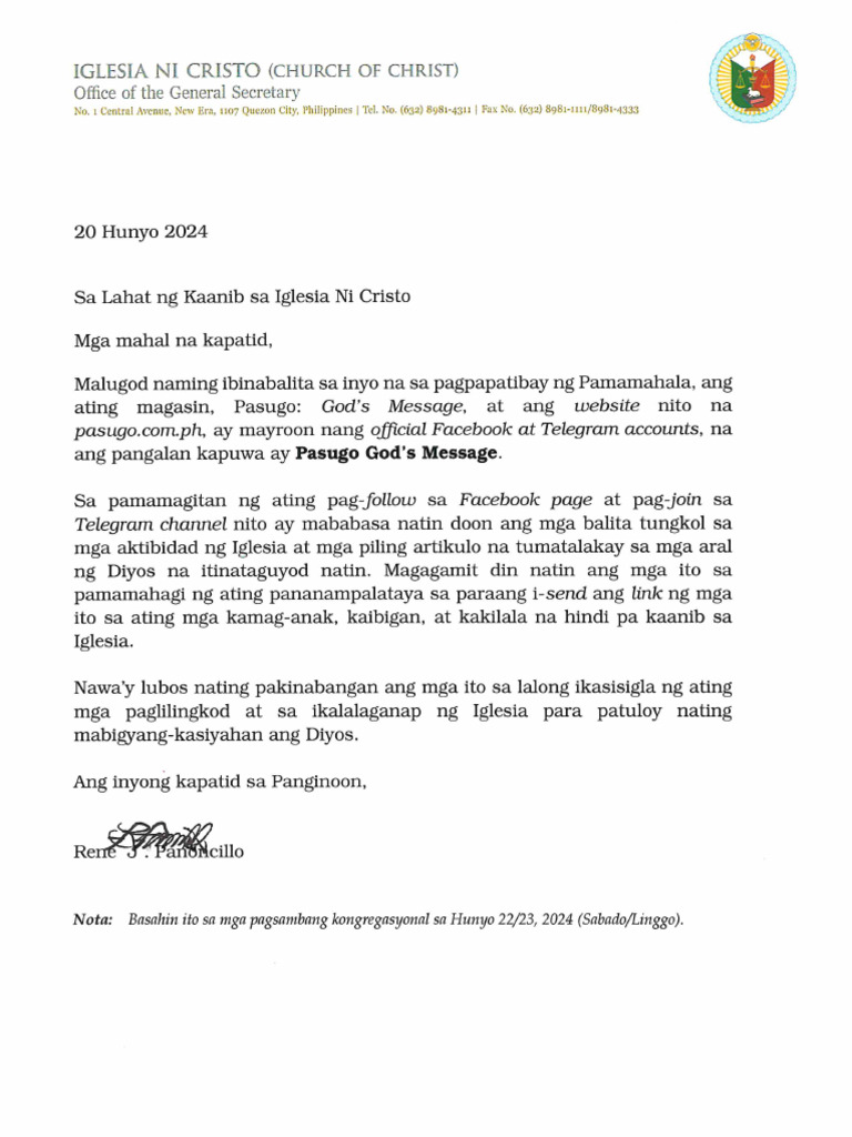 Pasugo Gods Message