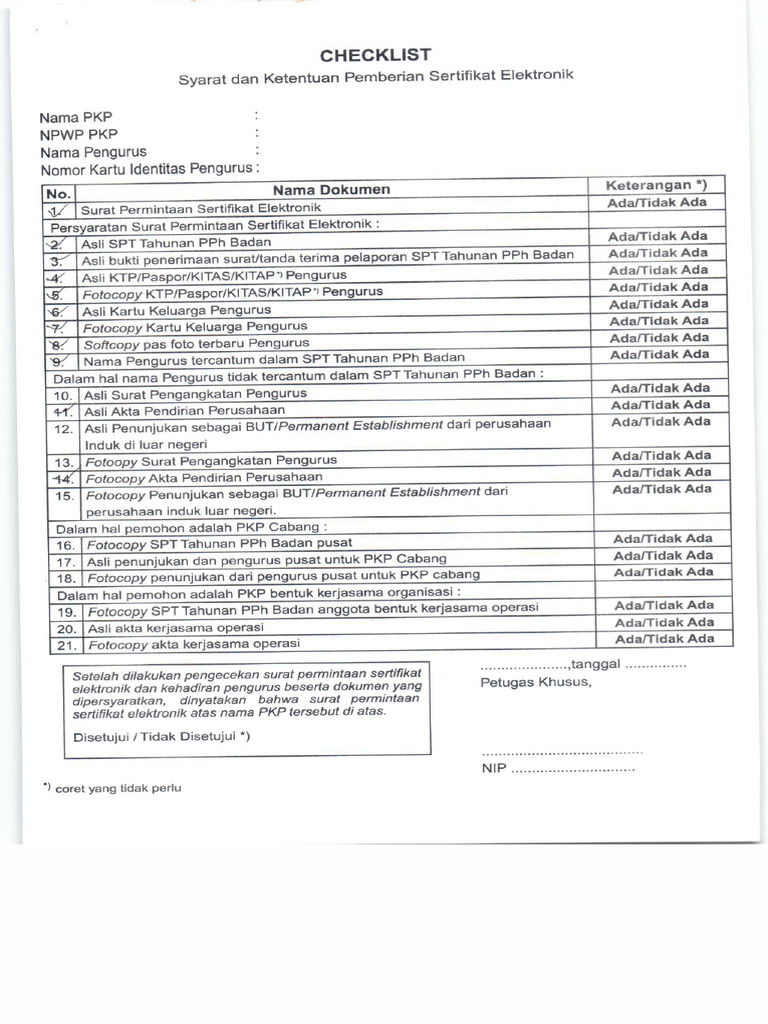 Surat Permohonan Perpanjangan SertEL | PDF