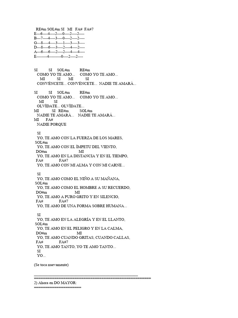Como Yo Te Amo Raphael | PDF | Teoría musical | Elementos de la música