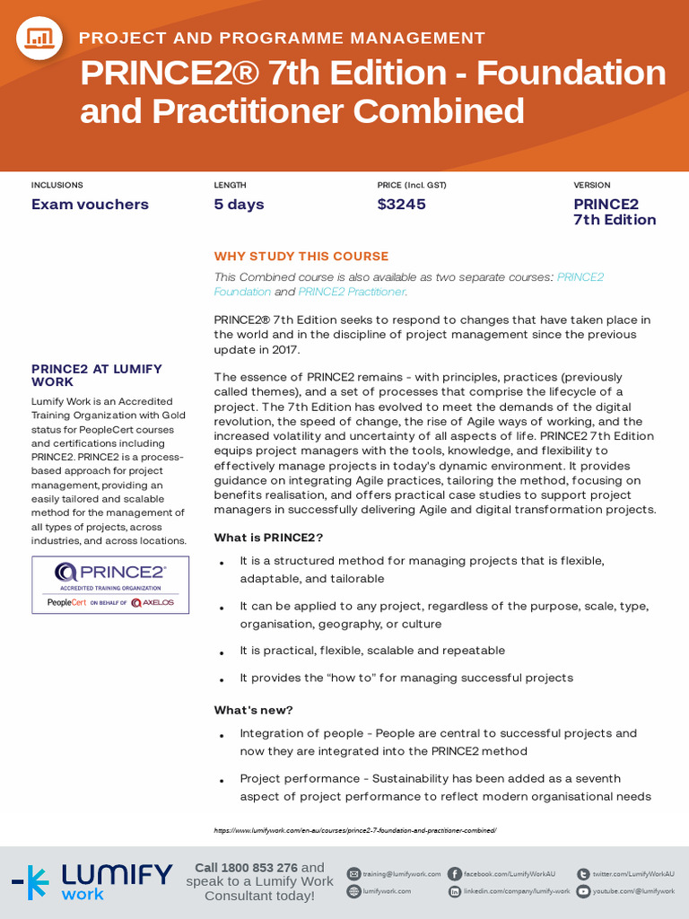 Prince2 7 Foundation and Practitioner Combined | PDF | Agile Software ...