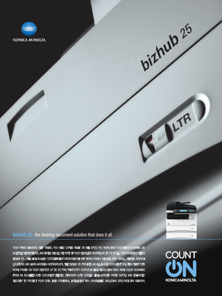 Konica Minolta Brochure BH 25 (Inglés) | PDF | Printer (Computing ...
