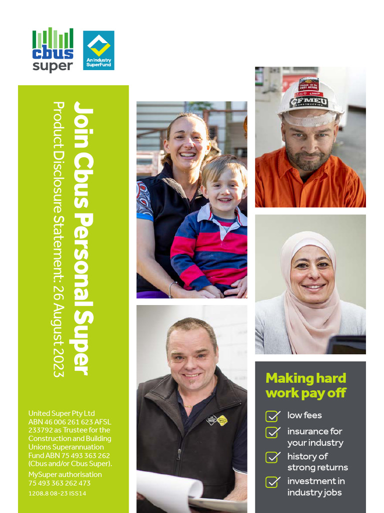 Cbus Personal Super PDS | PDF | Investing | Taxes