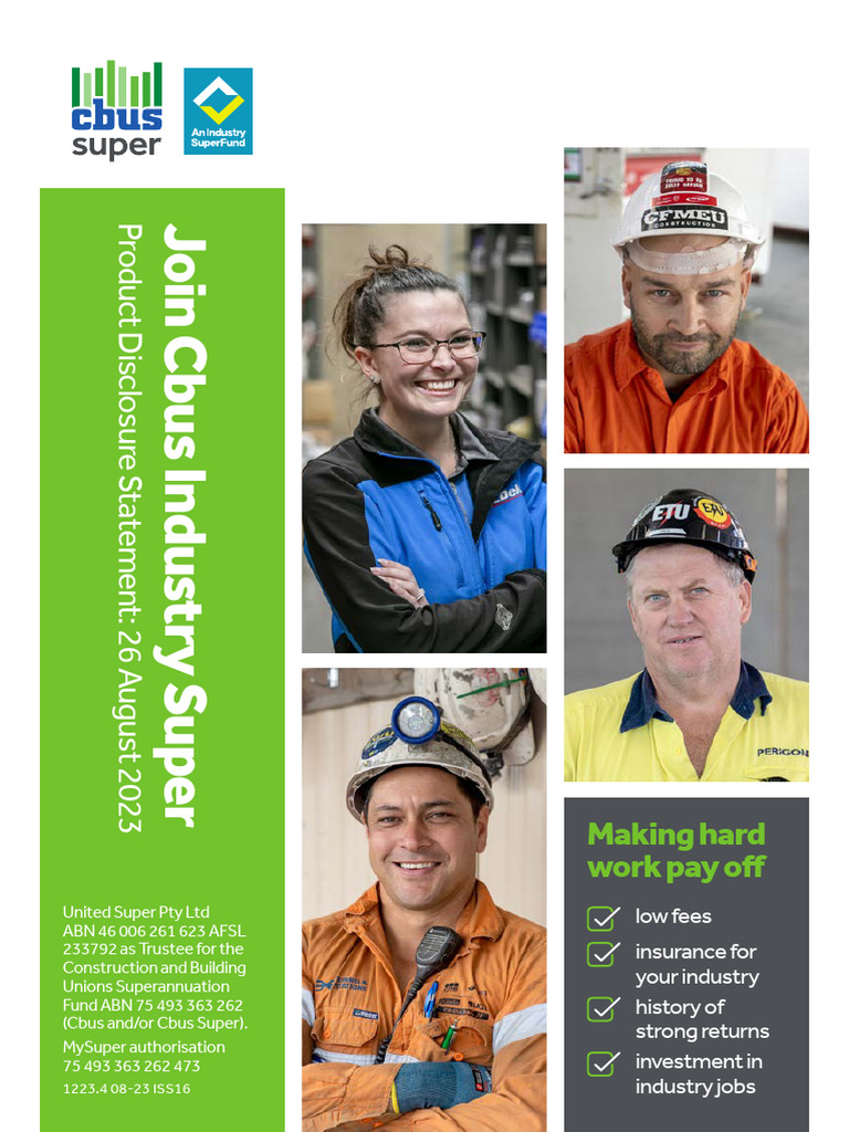 Cbus Industry Super PDS | PDF | Taxes | Investing