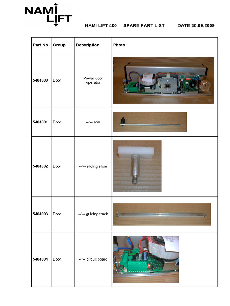 NAMI SPARE PARTS | PDF | Belt (Mechanical) | Door
