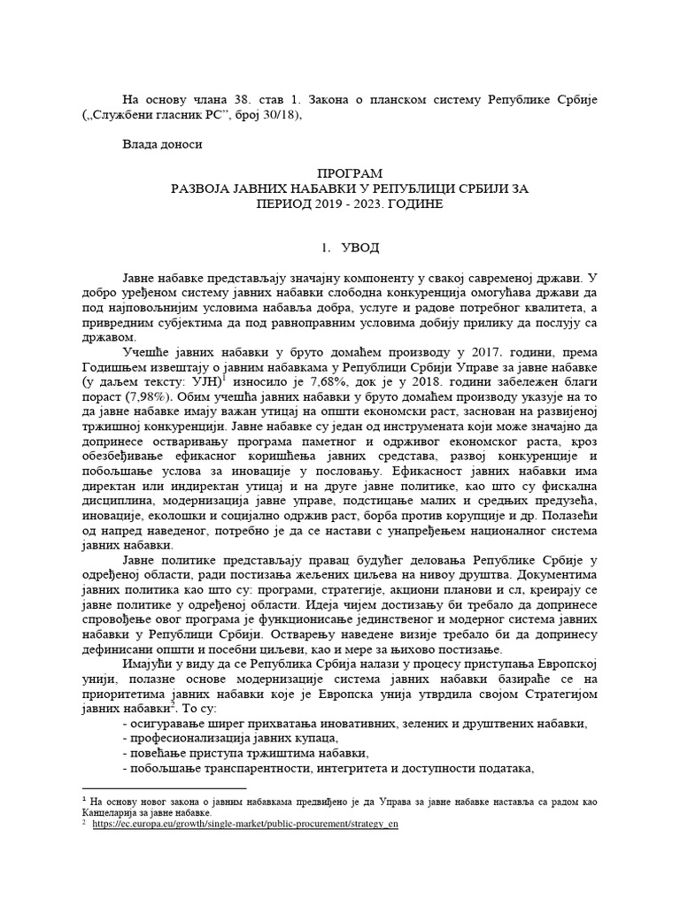 UJN Program UJN 2019 2023. | PDF