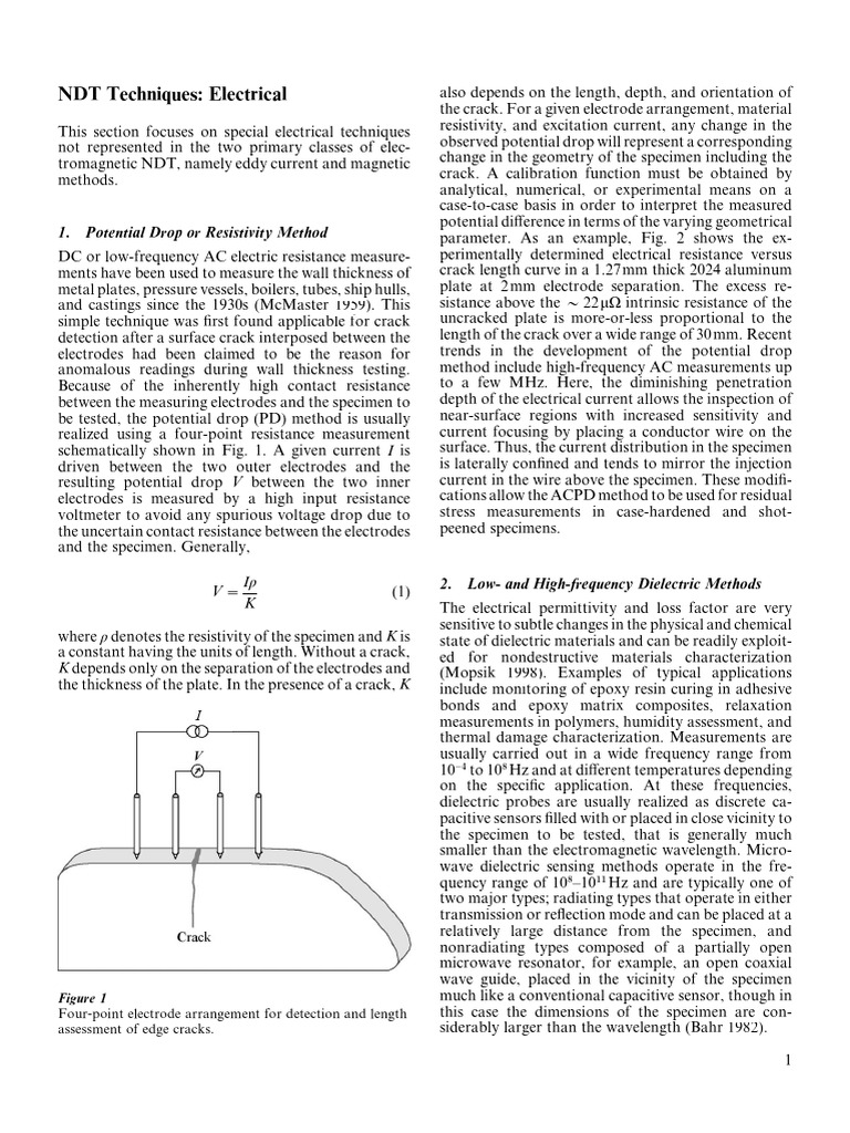 Potential Drop or Resistivity Method | PDF | Electrical Resistance And ...