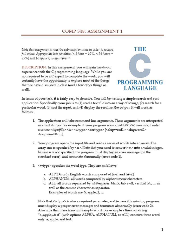 Comp348.a01.Assignment I | PDF | Computer File | Parameter (Computer Programming)