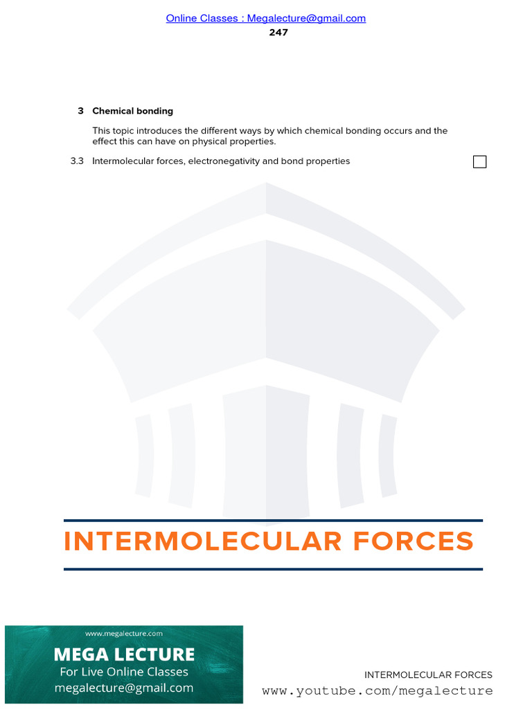6 IM Forces Notes | PDF | Chemical Polarity | Chemical Bond