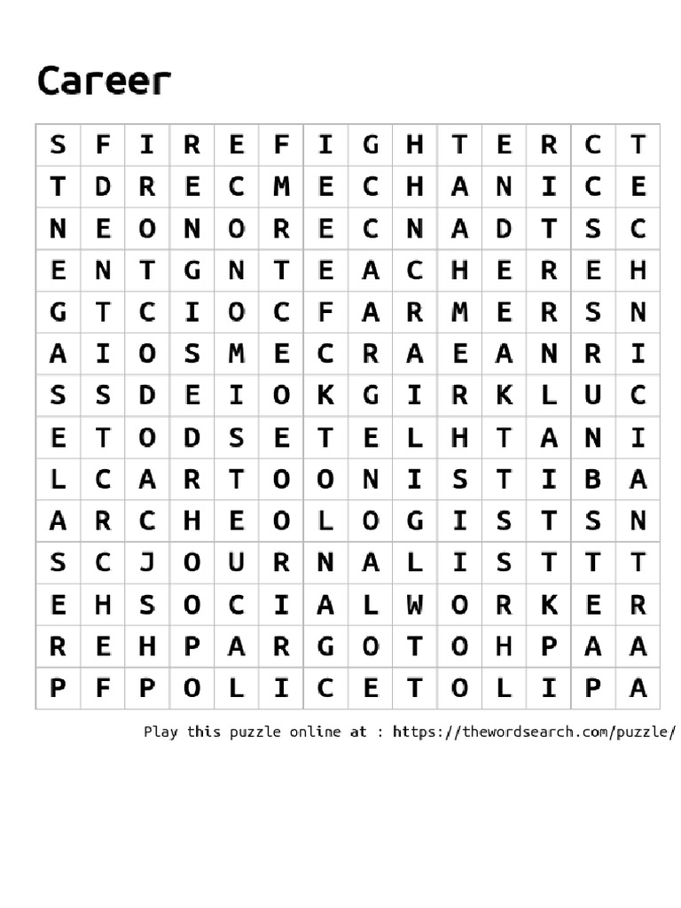Career Crossword | PDF