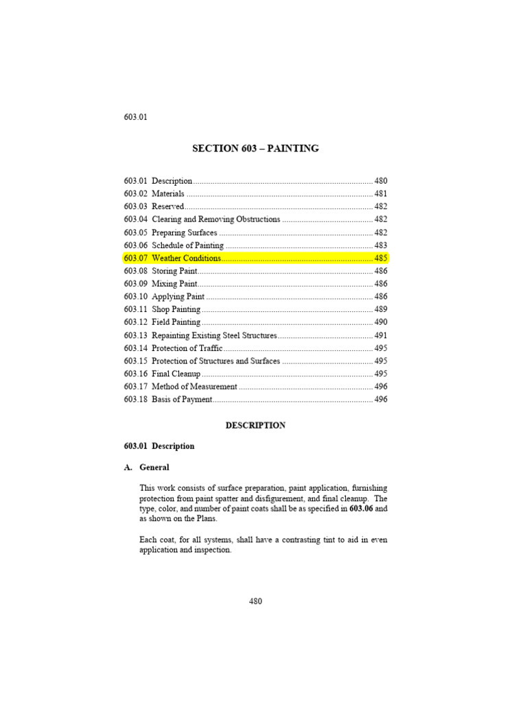 January - 1 - 2021 - Standard - Specifications Paint Spec TDOT | PDF ...