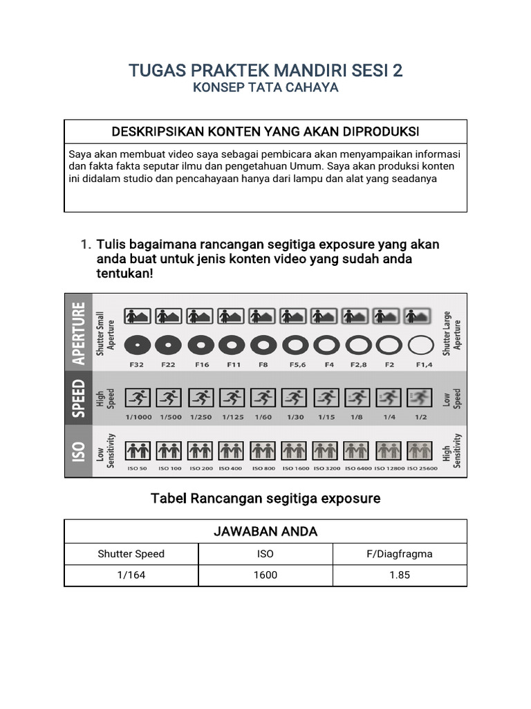 Darma Putra Tugas Praktek Mandiri Sesi 2 Konsep Tata Cahaya | PDF