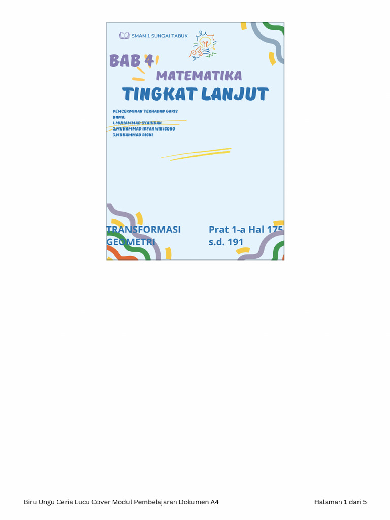 Latihan Transformasi - Syahidan, Irvan Dan Riski | PDF