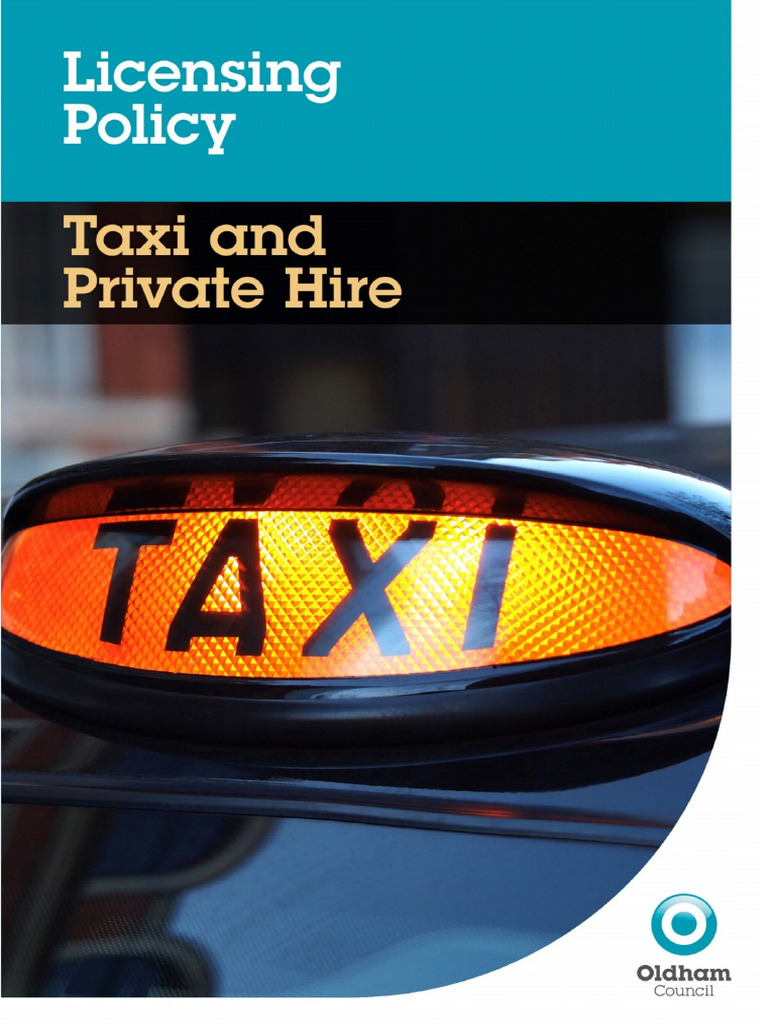 Oldham Taxi and Private Hire Licensing Guide | PDF | Driver's License ...