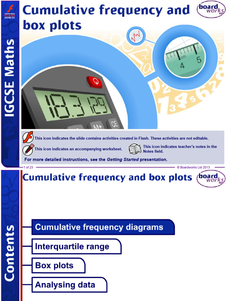 Cumulative Frequency and Box Plots | PDF