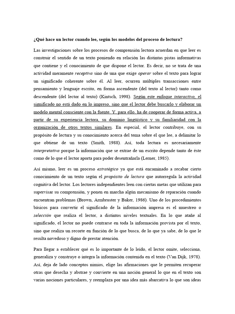 Actividad Lectura Pdf Conocimiento Comprensión Lectora