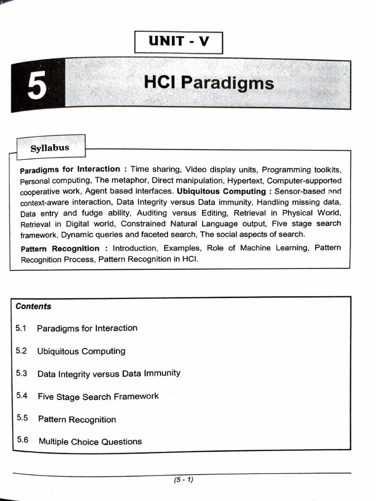 HCI Unit 5 | PDF | Human–Computer Interaction | Graphical User Interfaces
