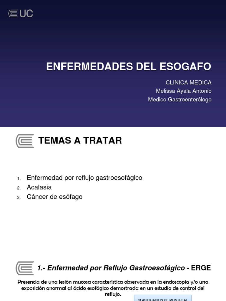 Enfermedades Del Esofago | PDF | La enfermedad por reflujo ...