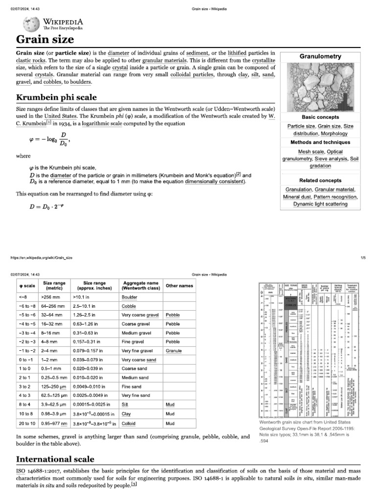 Sand Granulometry | PDF