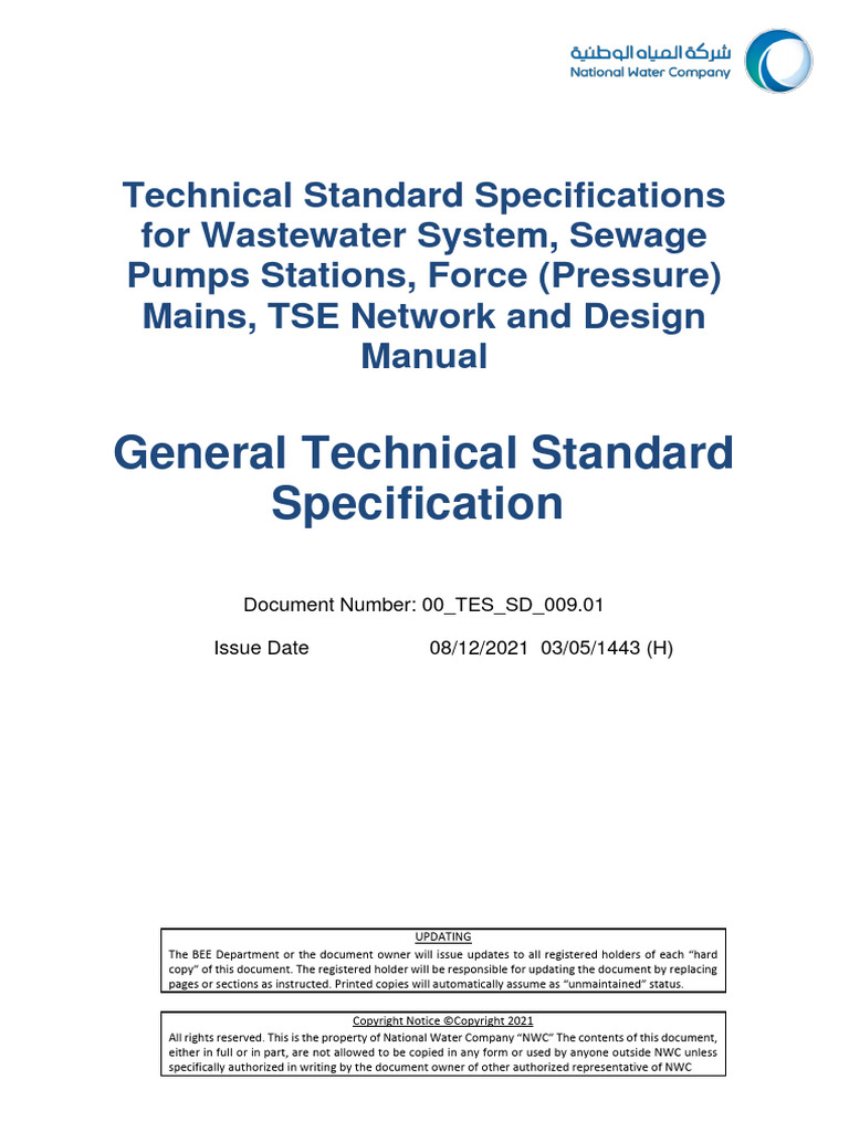 00 - TES - SD - 009.01 Standard Technical Specifications (TSE) | PDF ...