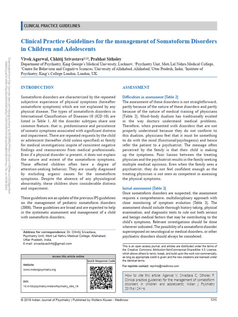 Clinical Practice Guidelines For The Management Of.11 | PDF | Mental ...