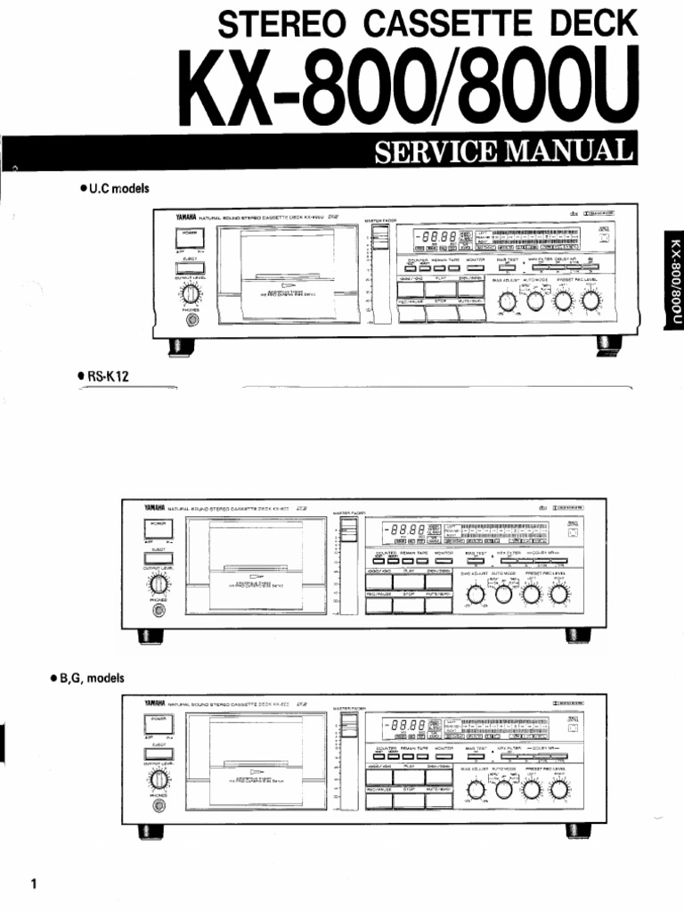 Yamaha+kx 800 U | PDF